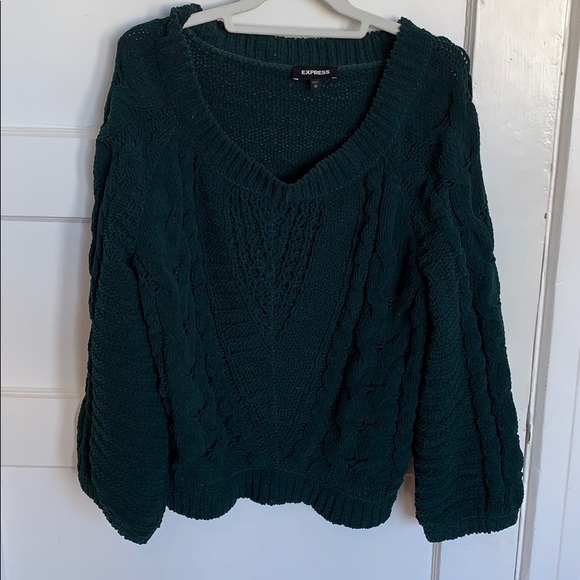 Express | Sweaters | Emerald Green Sweater | Poshmark